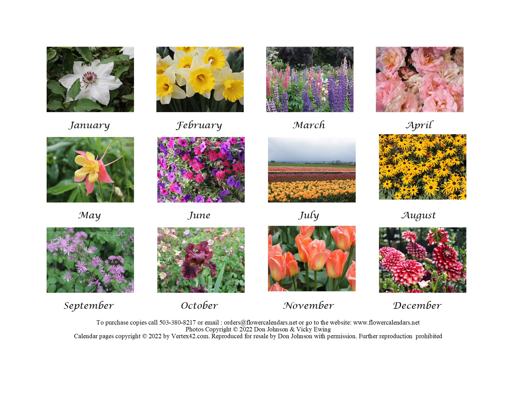 FLOWERCALENDARS.NET – Calendars for Flower Lovers